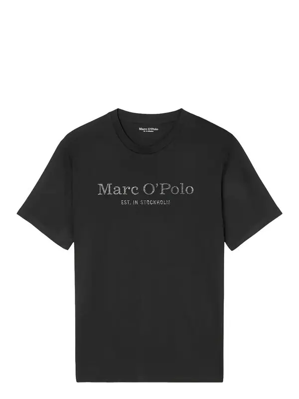Marc O'polo Graphic-logo T-shirt - Black
