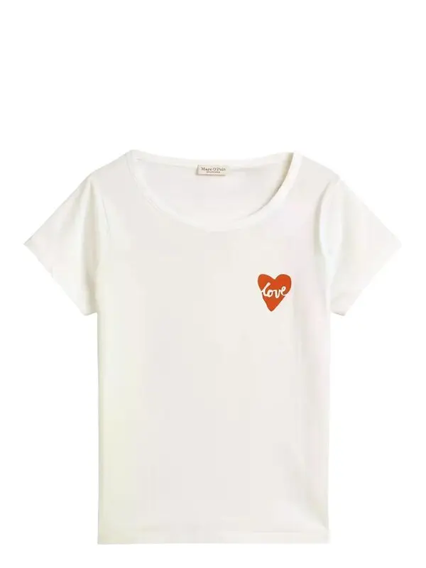 Marc O'polo Heart-print Cotton T-shirt - White