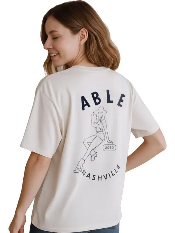 ABLE Easy Now Short Sleeve Tee - Bone