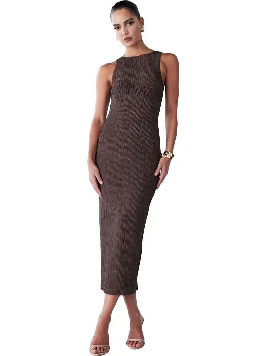 BWLDR Kimmy Midi Dress - Chocolate