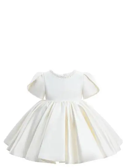TULLEEN Pearl-accented Occasion Dress - Ivory