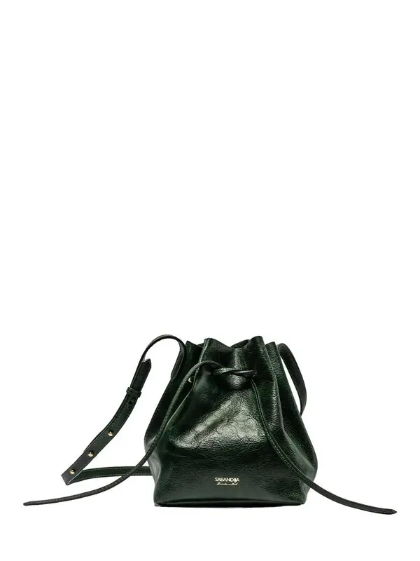 SABANDIJA Courtesy Leather Bucket Bag - Green