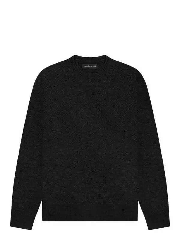 Manière De Voir Gabin Textured Sweater - Black
