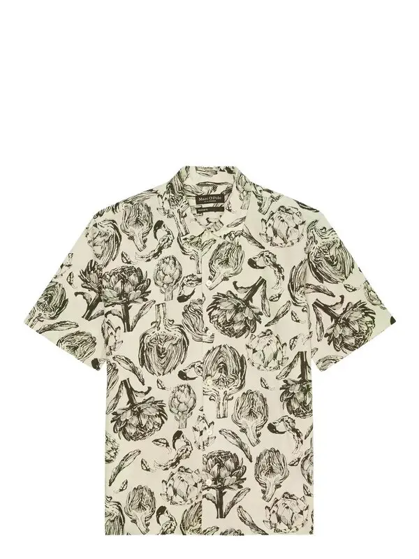 Marc O'polo Floral-print Short-sleeve Shirt - Neutrals