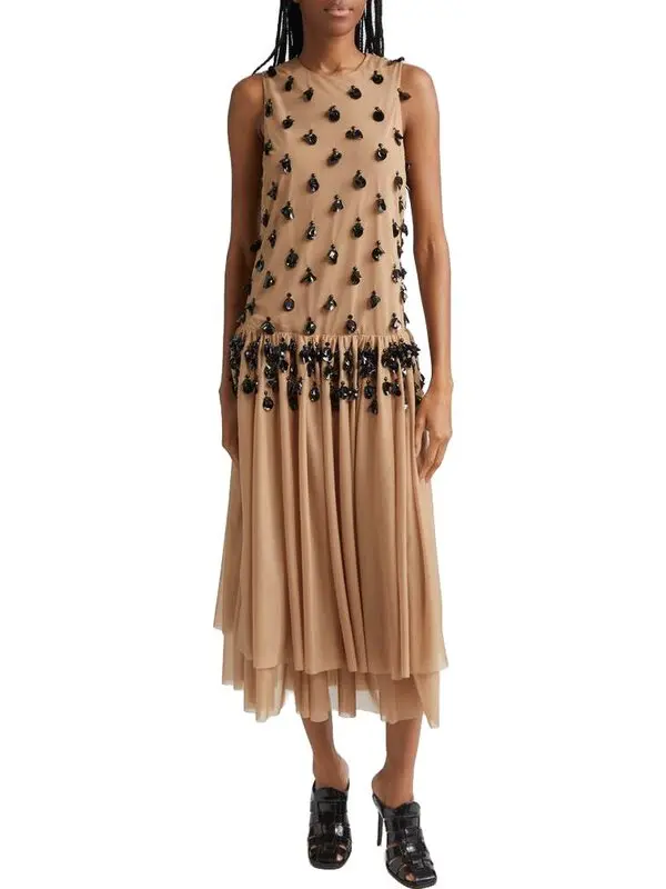 DIOTIMA Embellished Drop-waist Cocktail Dress - Ginger