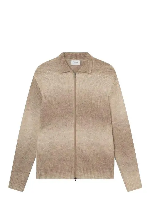 LES DEUX Gannon Ombré Zip Cardigan - Prairie Sand