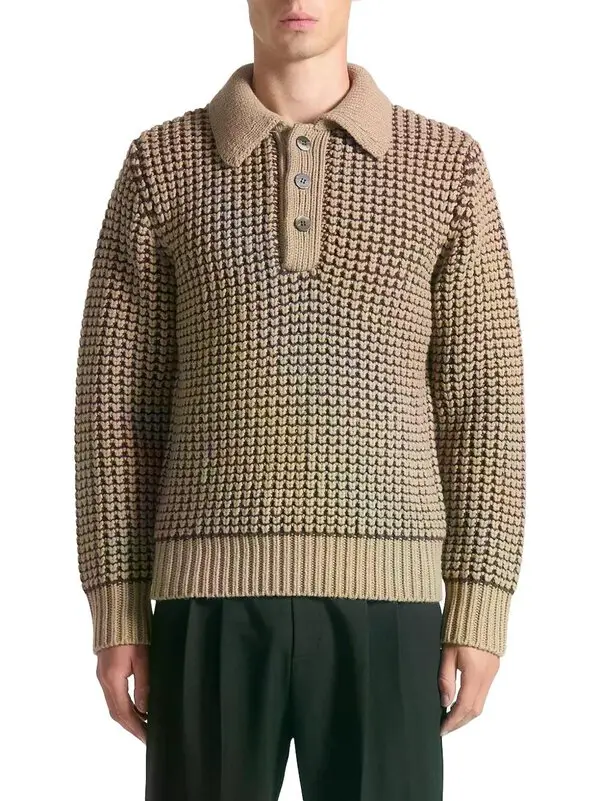 Manière De Voir Long-sleeves Polo Sweater - Brown