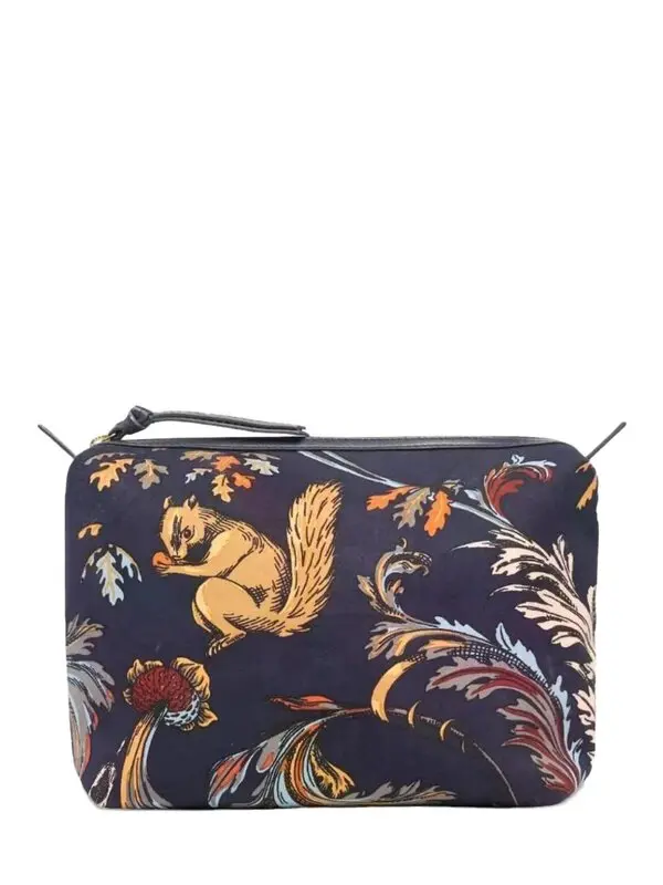 INOUI EDITIONS Floral Squirrel Clutch - Blue