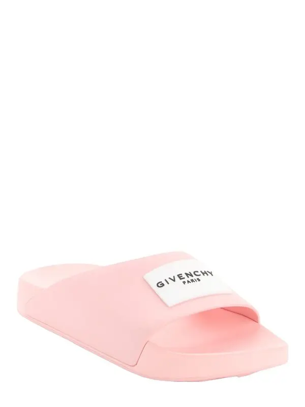 Givenchy Label Slide Sandal - Blush Pink