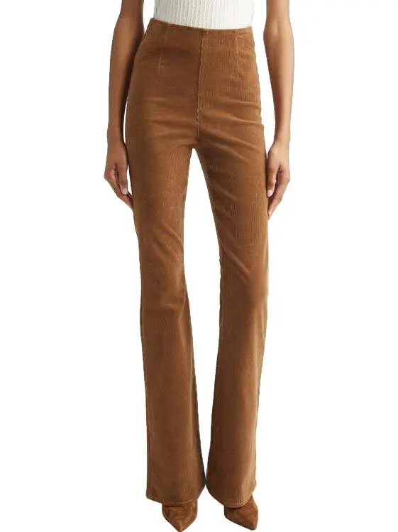 Veronica Beard Beverly Corduroy Flare Pants - Deep Ochre