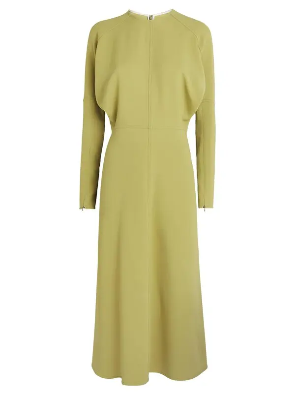 Victoria Beckham Cady Dolman Midi Dress - Green