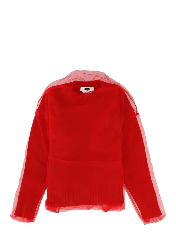 MSGM Merino Wool Sweater - Red