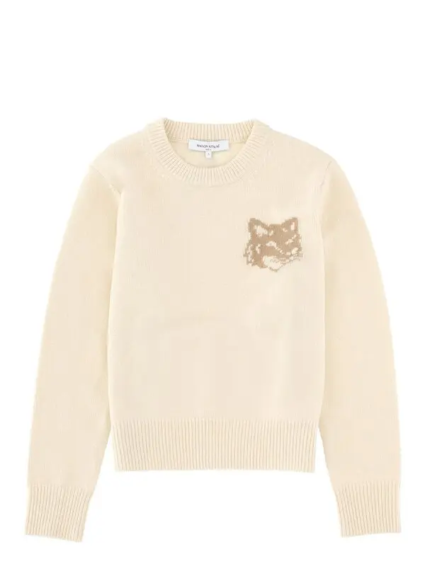 Maison Kitsuné Fox Head Sweater - Powder