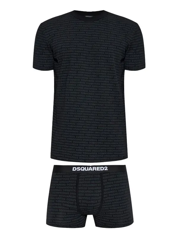 Dsquared2 T-shirt And Boxer Set - Black