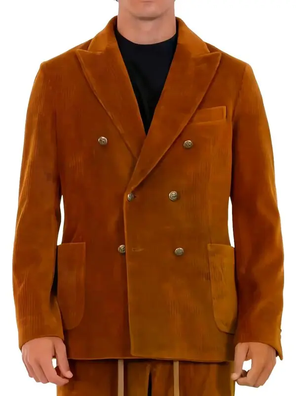 CIRCOLO 1901 Double-breasted Corduroy Jacket - Brown