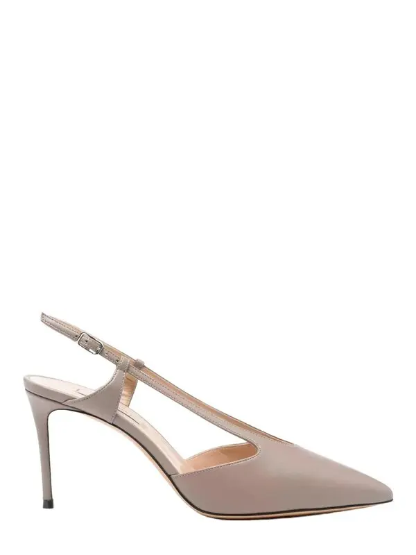 Casadei 80mm Pointed Slingback Pumps - Grey