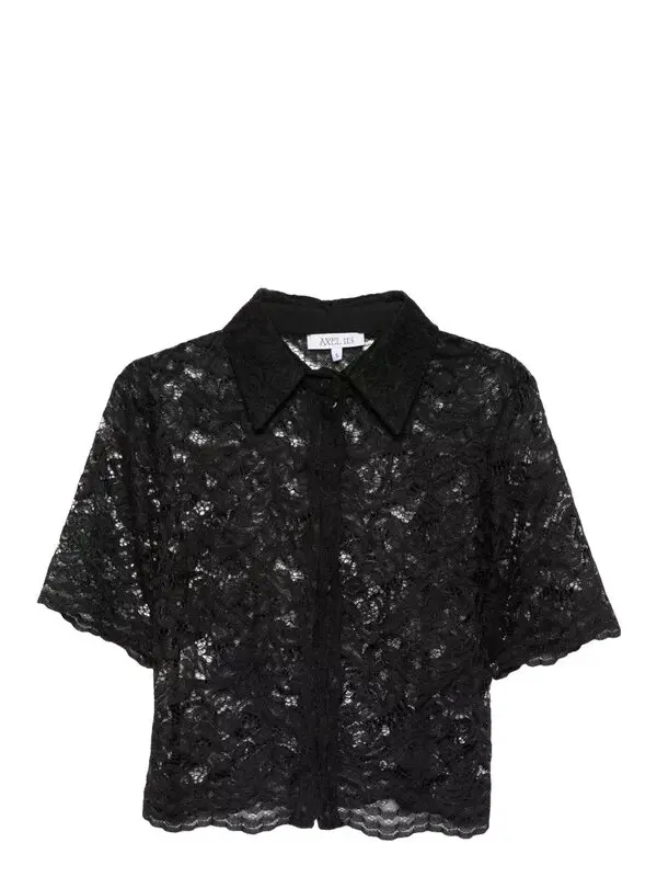 AXEL 113 Shirt With Lace Detail - Black