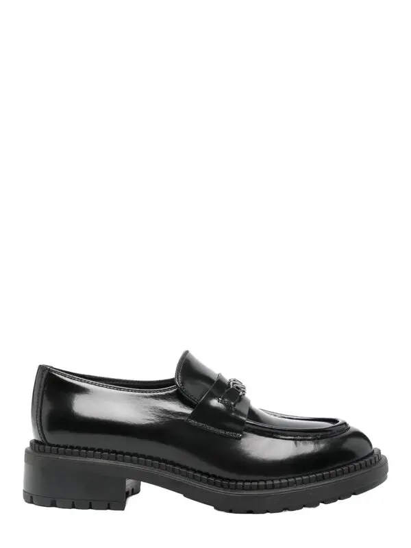 Casadei Metal Detail Loafers - Black