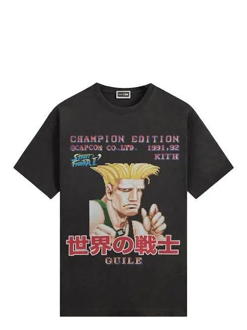 Kith X Capcom Guile Champion Edition Vintage Tee Shirt - Black