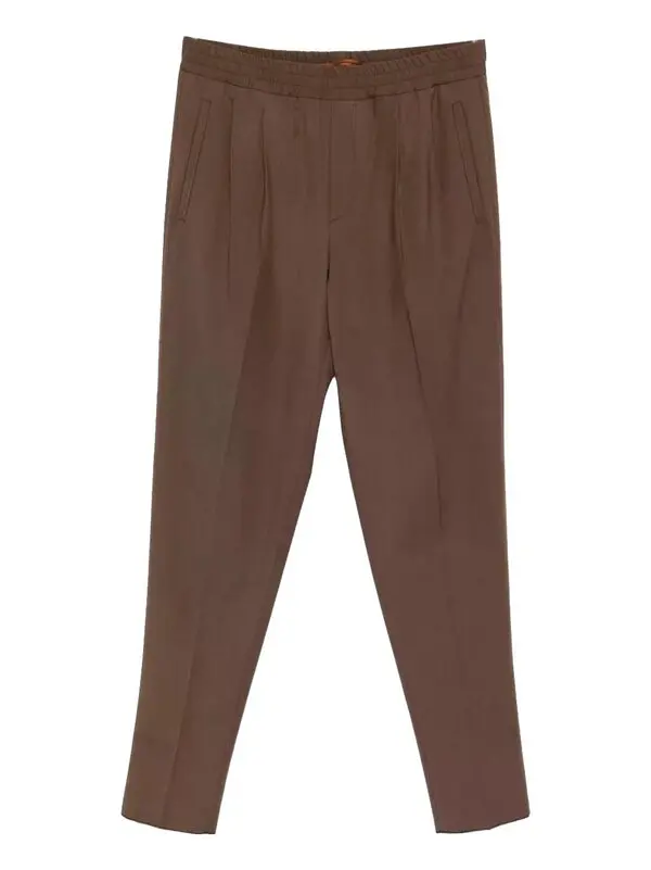 Zegna Elasticated Trousers - Brown