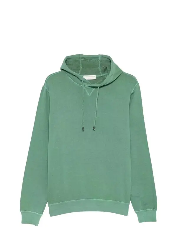 FILIPPO DE LAURENTIIS Drawstring-fastening Cotton Hoodie - Green