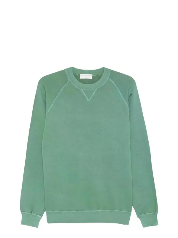 FILIPPO DE LAURENTIIS Raglan-sleeve Crew-neck Sweatshirt - Green