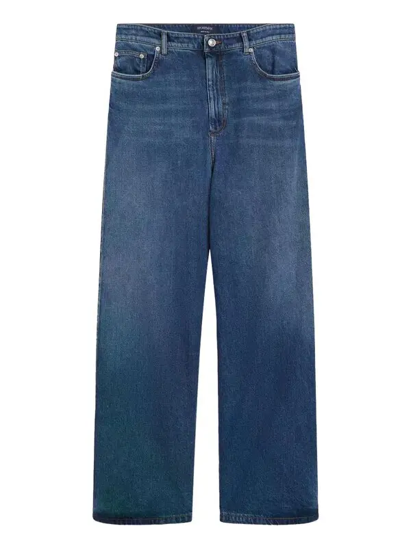 Sportmax Side-pleat Boyfriend Jeans - Blue