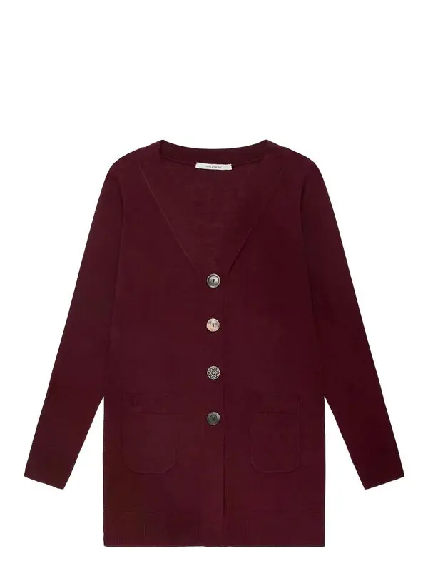 Malìparmi Button Patch Pocket Cardigan - Red
