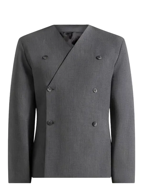 Manière De Voir Timéo Double-breasted Blazer - Grey