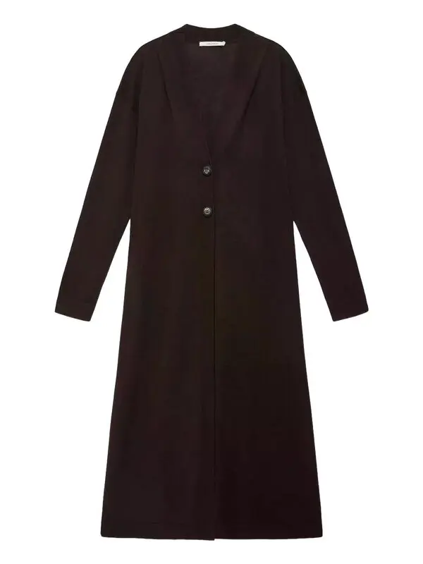 Malìparmi Button-front Knit Coat - Brown