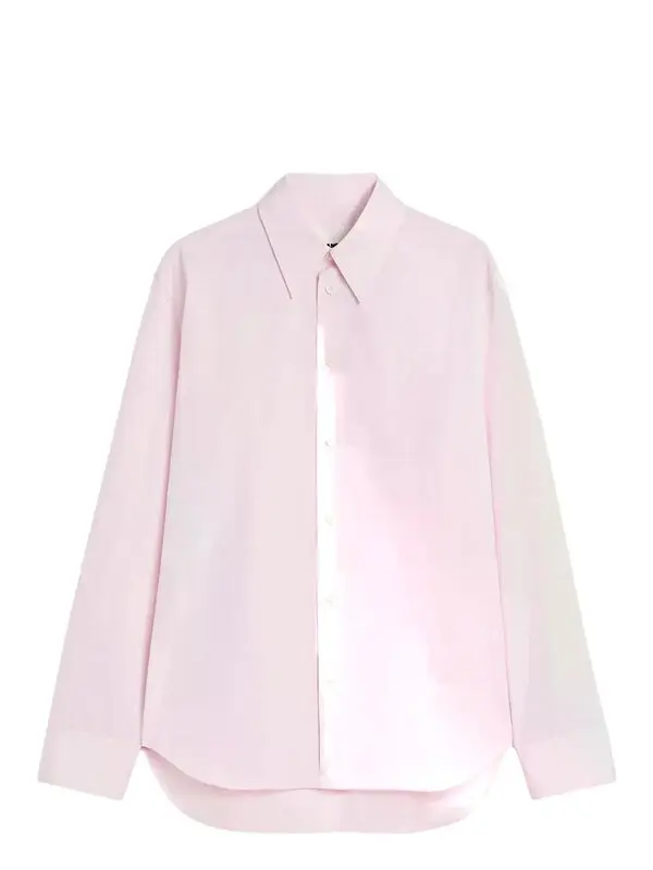 JIL SANDER Button-up Long-sleeve Poplin Shirt - Pink