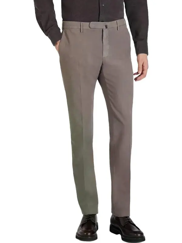 Incotex Pressed-crease Regular Trousers - Brown