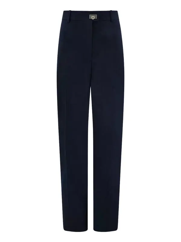 FERRAGAMO Buckle Tailored Trousers - Blue