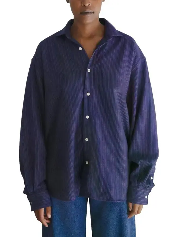 BASERANGE Striped Shirt - Purple
