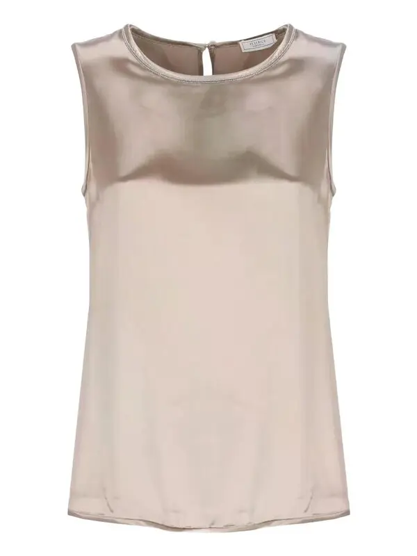 Peserico Sleeveless Satin Blouse - Pink