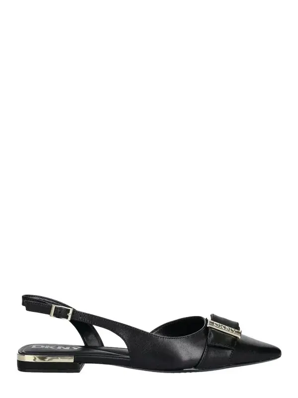 Dkny Buckle Slingback Ballet Flats - Black