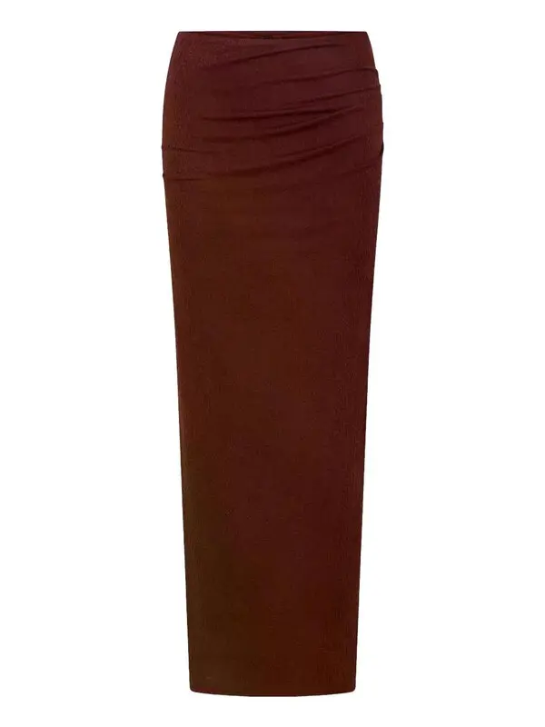 Anna Quan Vesper Gather Maxi Skirt - Red
