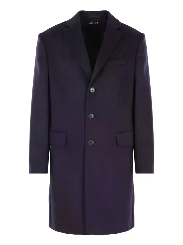 Zegna Single-breasted Coat - Blue
