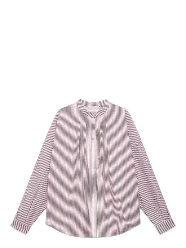 Malìparmi Striped Collarless Shirt - White