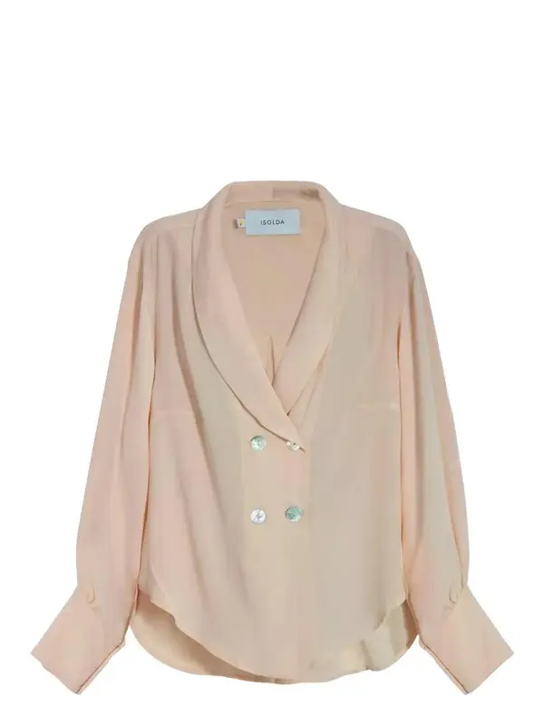 Isolda Sissi Double-breasted Buttoned Shirt - Pink