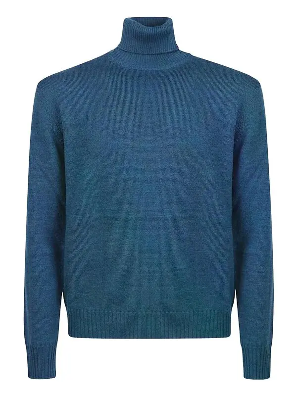 BALLANTYNE Roll-neck Sweater - Blue