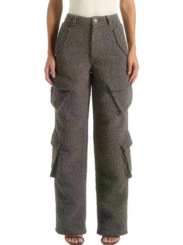 Manière De Voir Boucle-effect Cargo Trousers - Brown