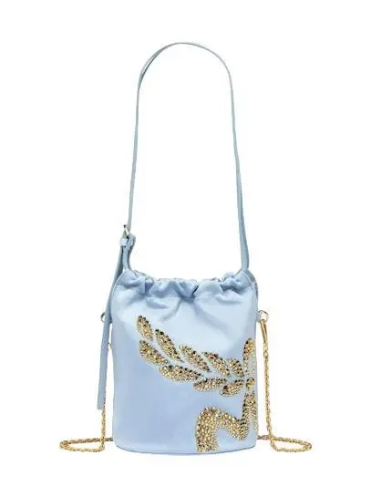 Mcm Himmel Laurel Drawstring Bag - Blue