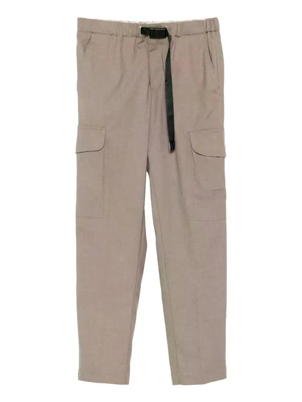 WHITE SAND Cargo Belted Trousers - Brown