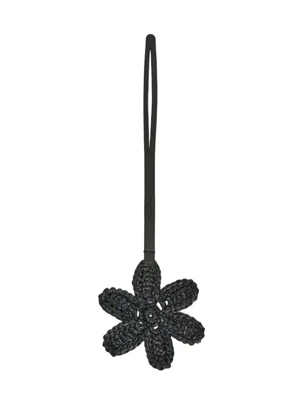 JIL SANDER Flower Bag Charm - Black