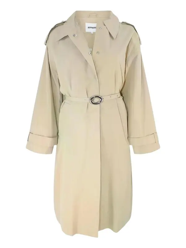 Apparis Ozzy Belted Trench Coat - Neutrals