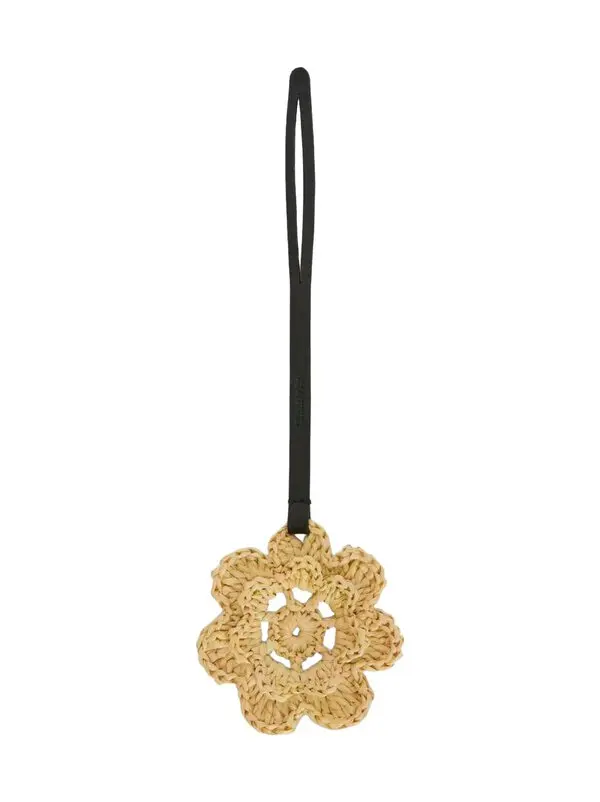 JIL SANDER Flower Bag Charm - Neutrals