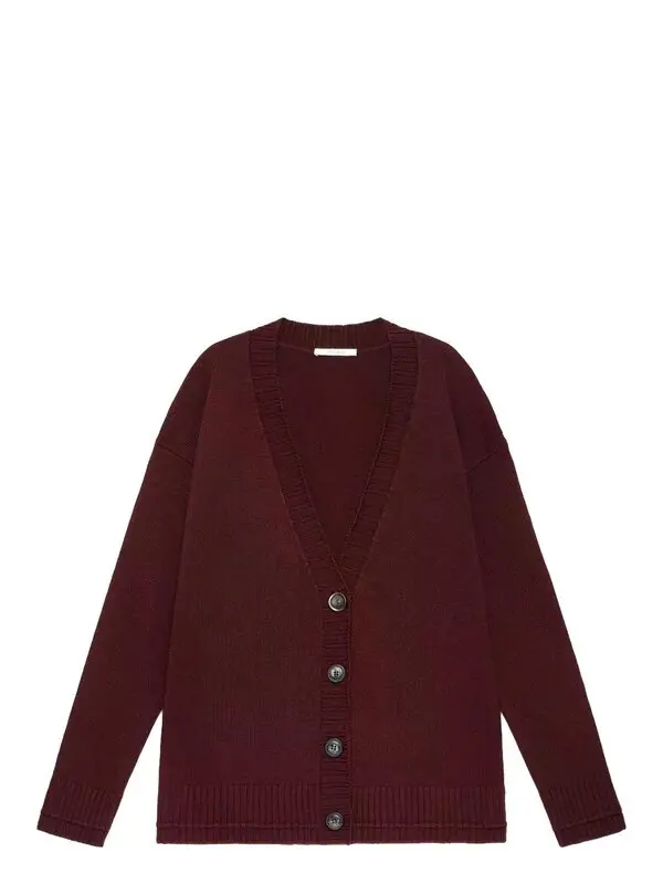 Malìparmi Button V-neck Cardigan - Red