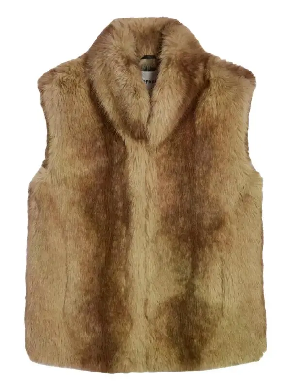 Apparis Laila Faux-fur Vest - Brown