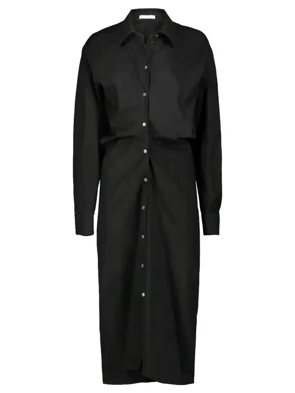 THE ROW Buttoned Shirt Midi Dress - Black